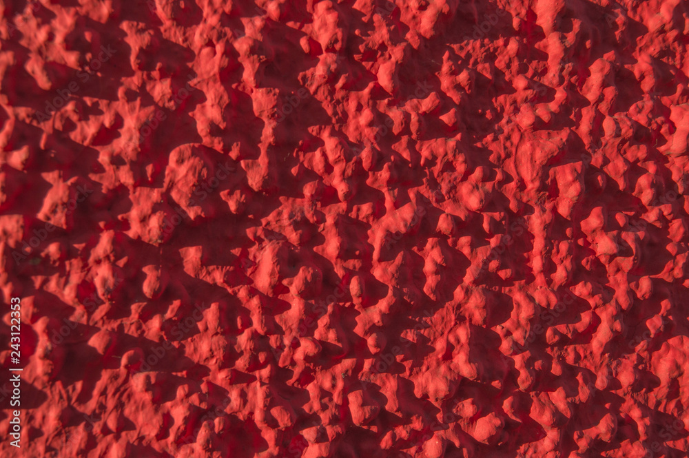 Fondo rojo/ fondo con una pared pintada de color rojo con texturas ...