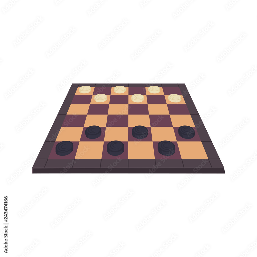 Checkers icon.Cartoon illustration. Stock Vector | Adobe Stock