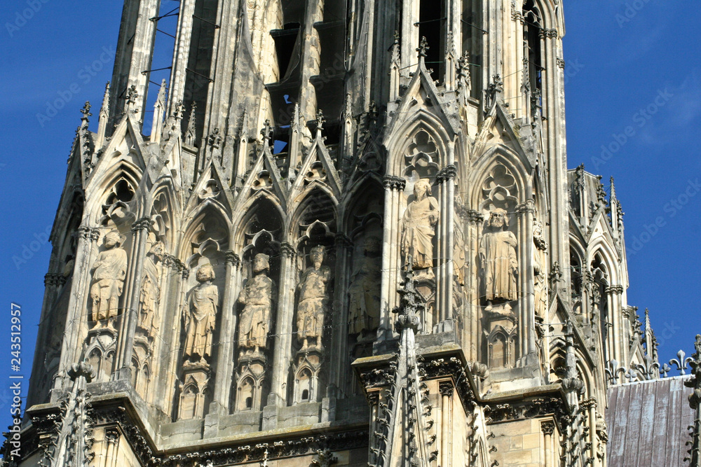 Foto de Stock Reims, France. The Cathedral of Our Lady (Cathedrale ...