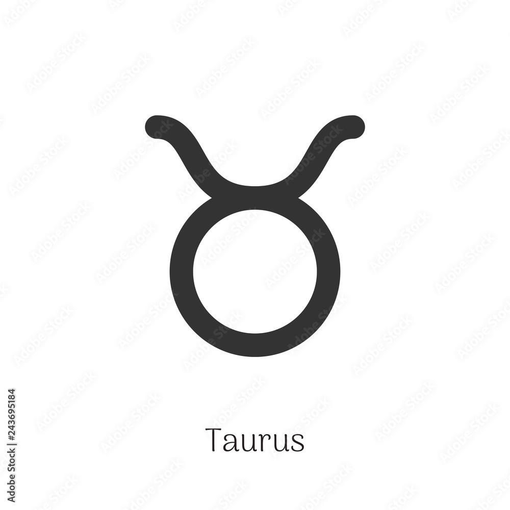 Taurus zodiac sign isolated on white background. Star sign for ...