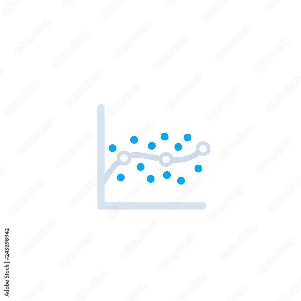 regression analysis graph icon Stock Vector | Adobe Stock