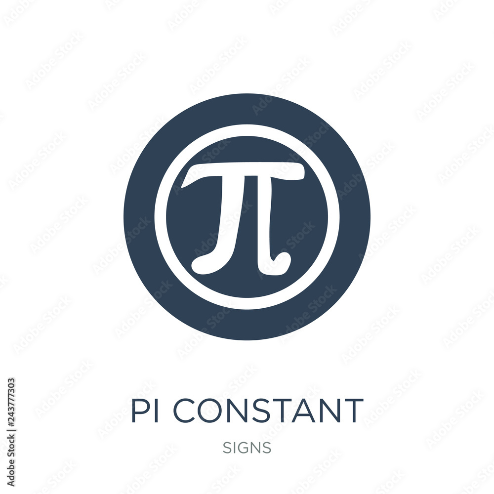 pi constant icon vector on white background, pi constant trendy filled ...