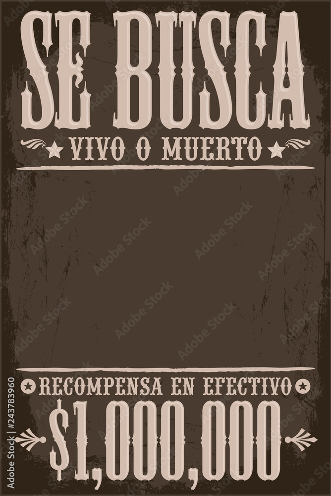 Se Busca Vivo o Muerto, Wanted Dead or Alive poster spanish text ...