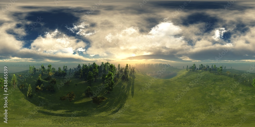 HDRI, environment map , Round panorama, spherical panorama, equidistant ...