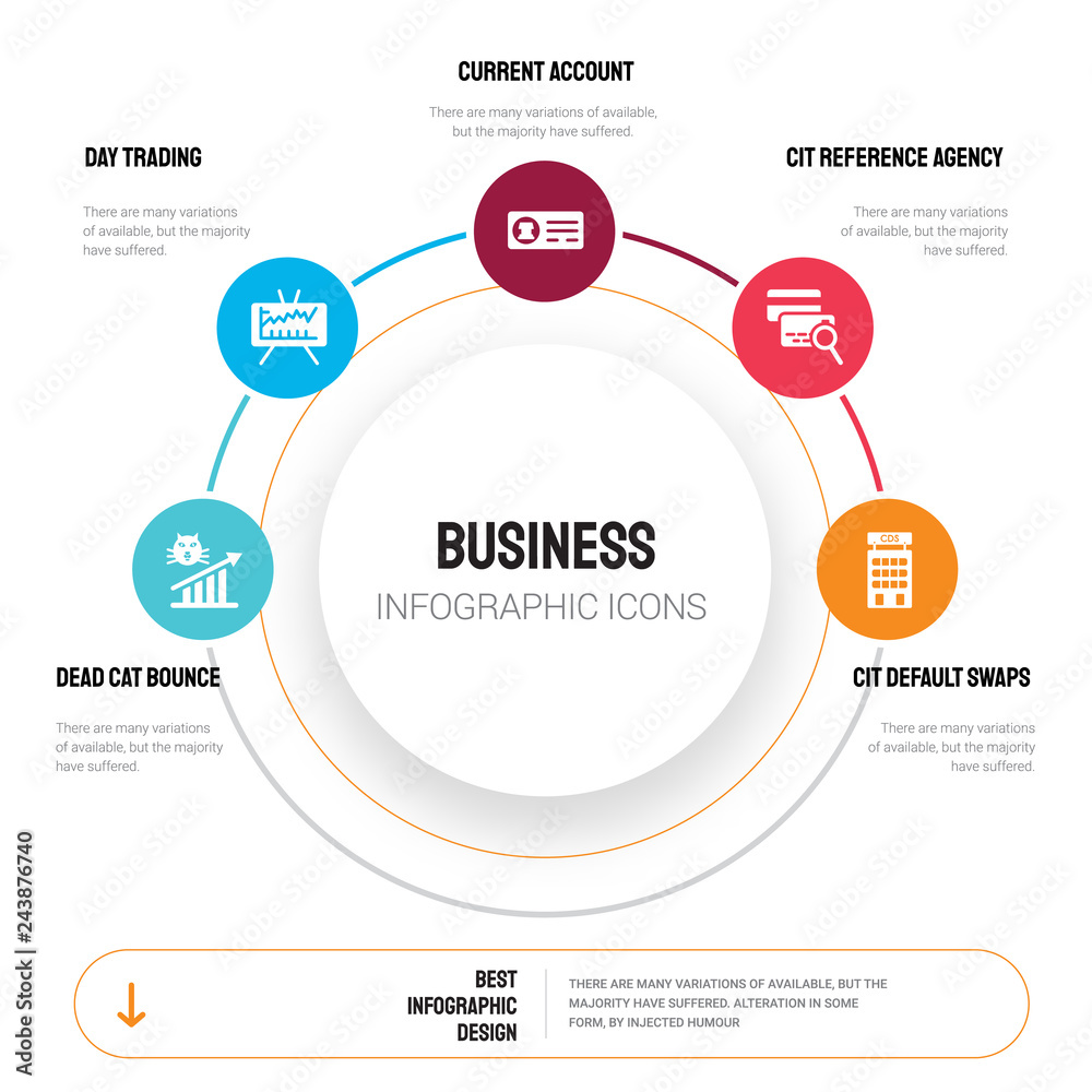 Abstract infographics of business template. Dead cat bounce, Day ...
