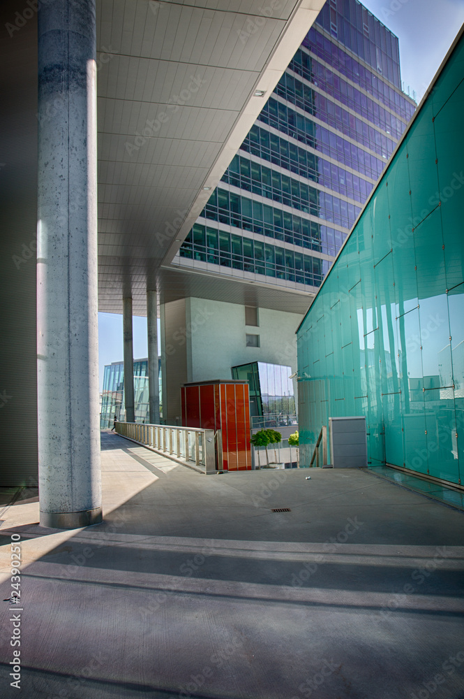 Architectural portrait angle perspective of buildings interior exterior ...