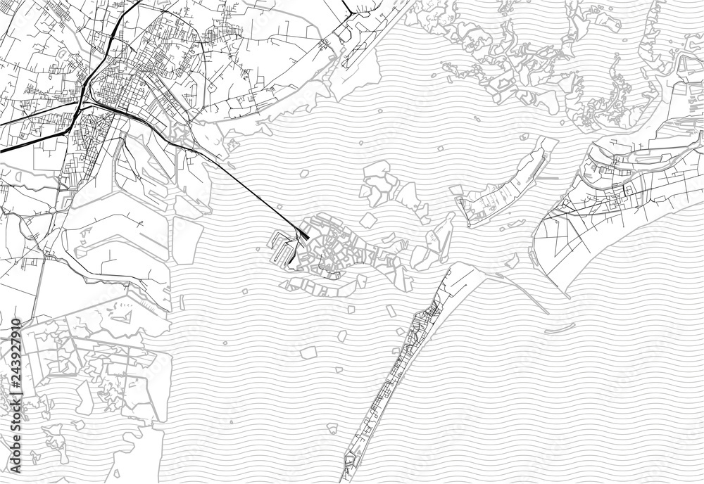 Area map of Venice, Italy Stock Vector | Adobe Stock