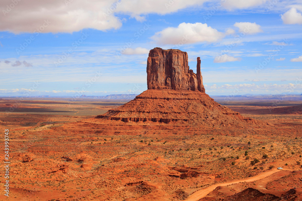 Panorama with famous Buttes of Monument Valley from Arizona, USA. Stock ...