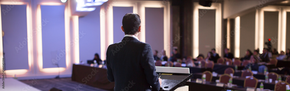 Conference Meeting Seminar Where Audience Listens to Lecturer for ...