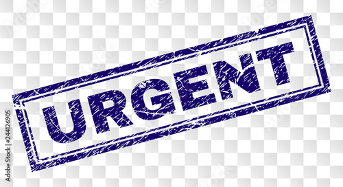 URGENT stamp seal print with rubber print style and double framed ...