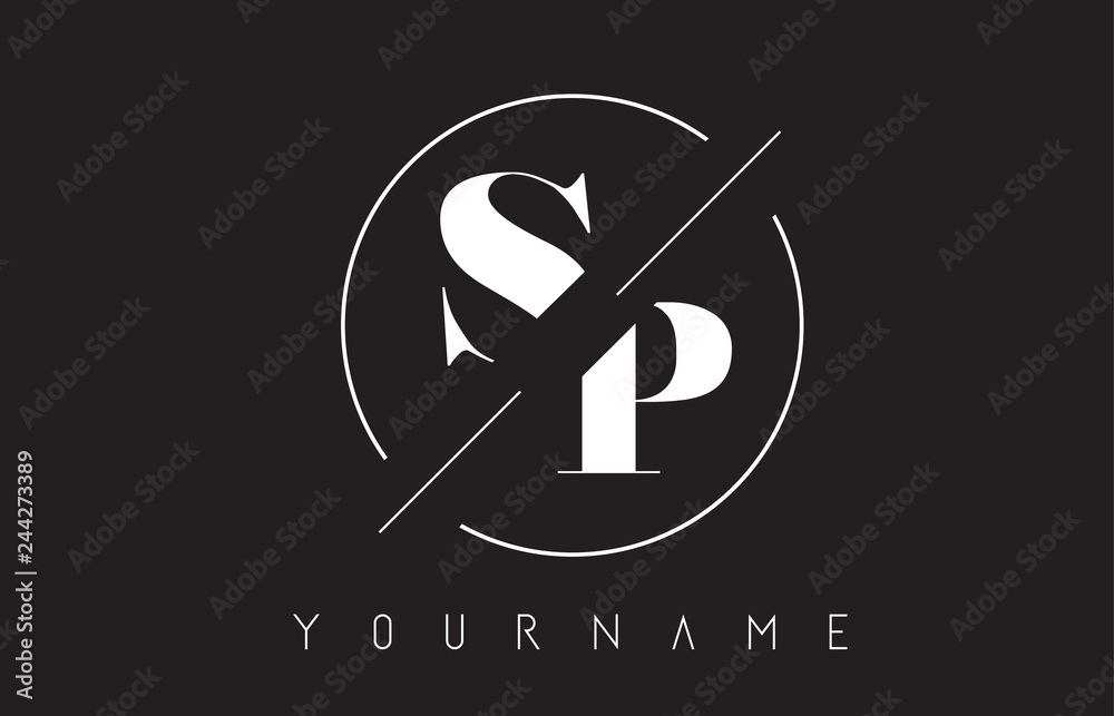SP Letter Logo with Cutted and Intersected Design Stock Vector | Adobe ...