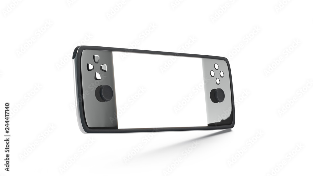 Foto Blank white gaming console screen mock up, isolated, depth of ...