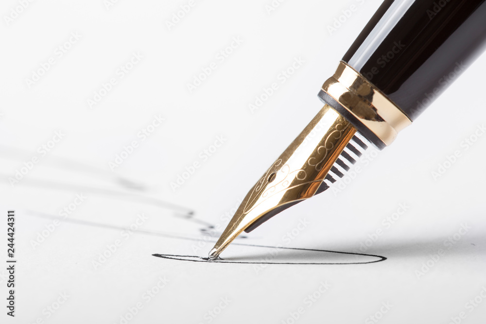pen signing white paper Stock Photo | Adobe Stock
