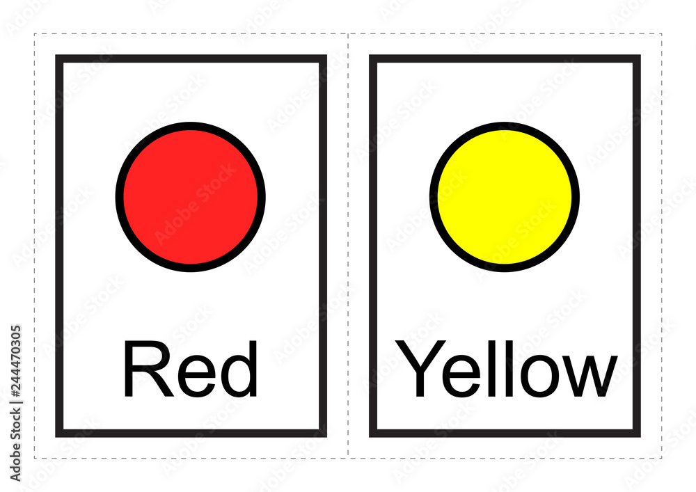 Color Flash Cards for kids Learn about colors and their names with ...