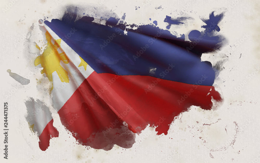 Filipino Flag, Philippines National Colors Background Stock ...