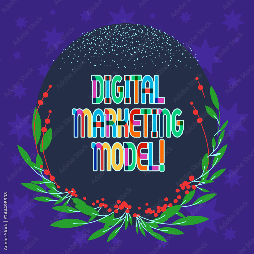 Handwriting text writing Digital Marketing Model. Concept meaning ...