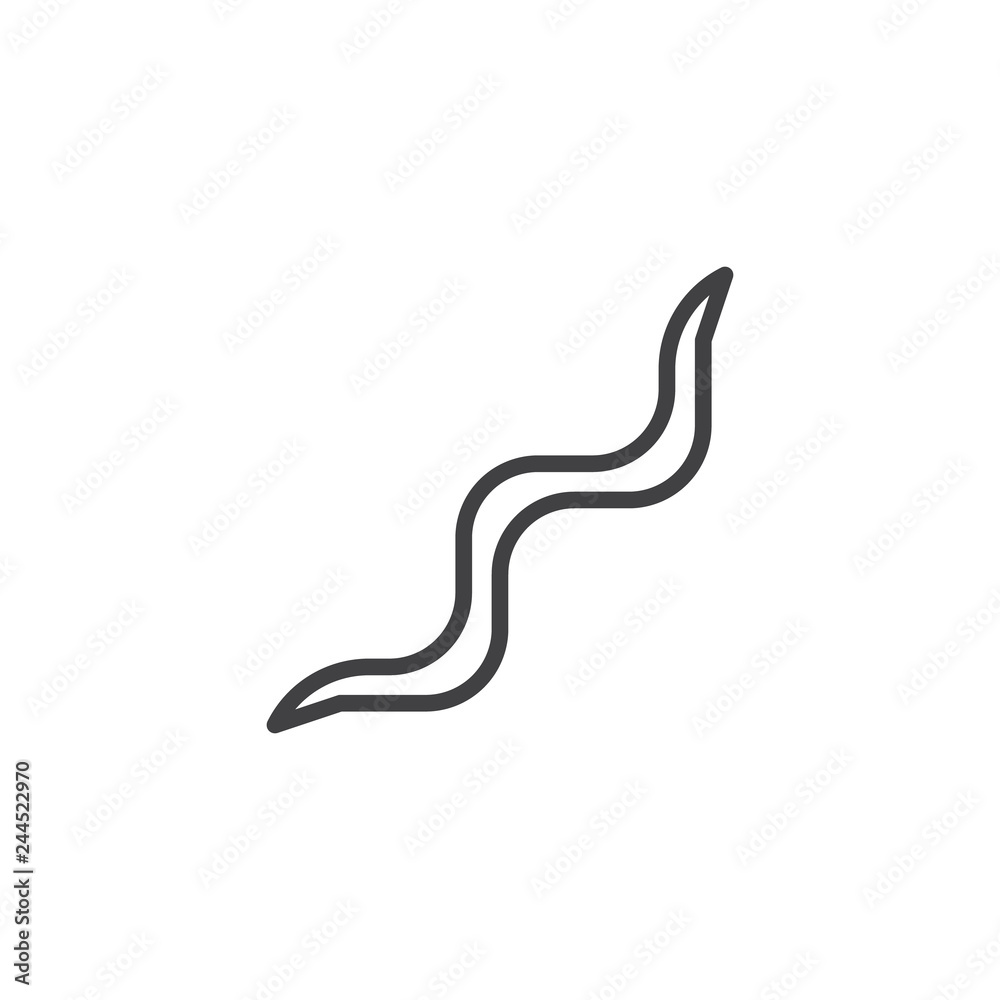 Spirochetes bacteria line icon. linear style sign for mobile concept ...