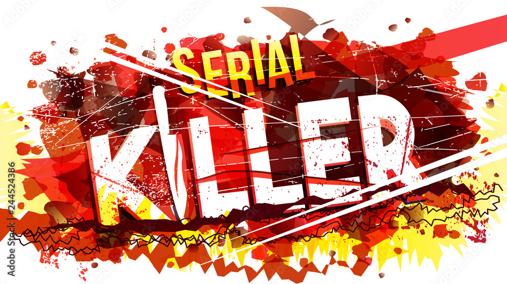 Serial Killer text. Vector illustration concept Stock Vector | Adobe Stock