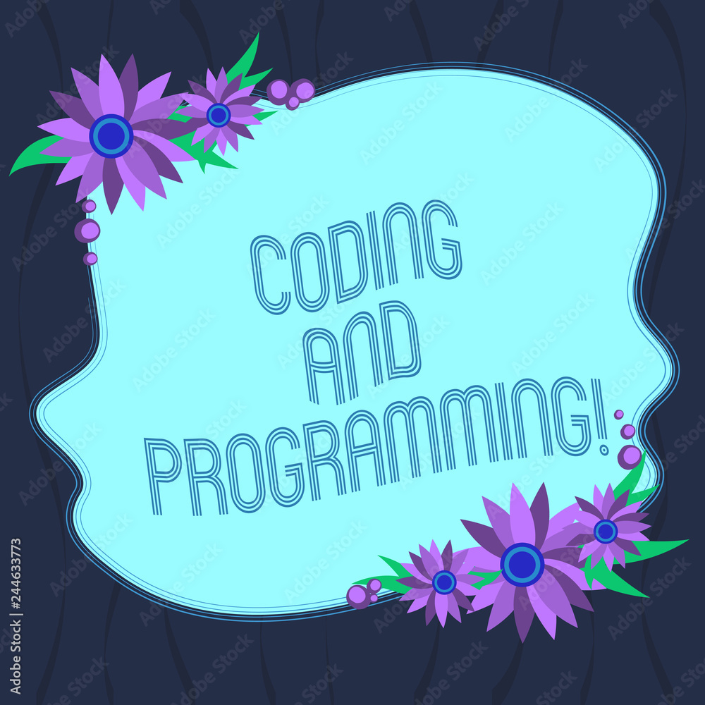 Word writing text Coding And Programming. Business concept for Design and build an executable ...