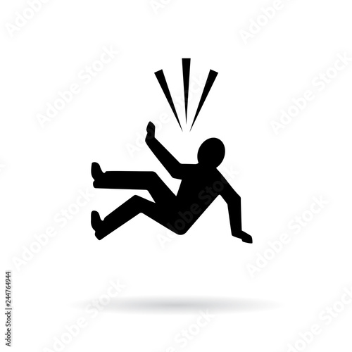 Fall from height vector icon Stock Vector | Adobe Stock