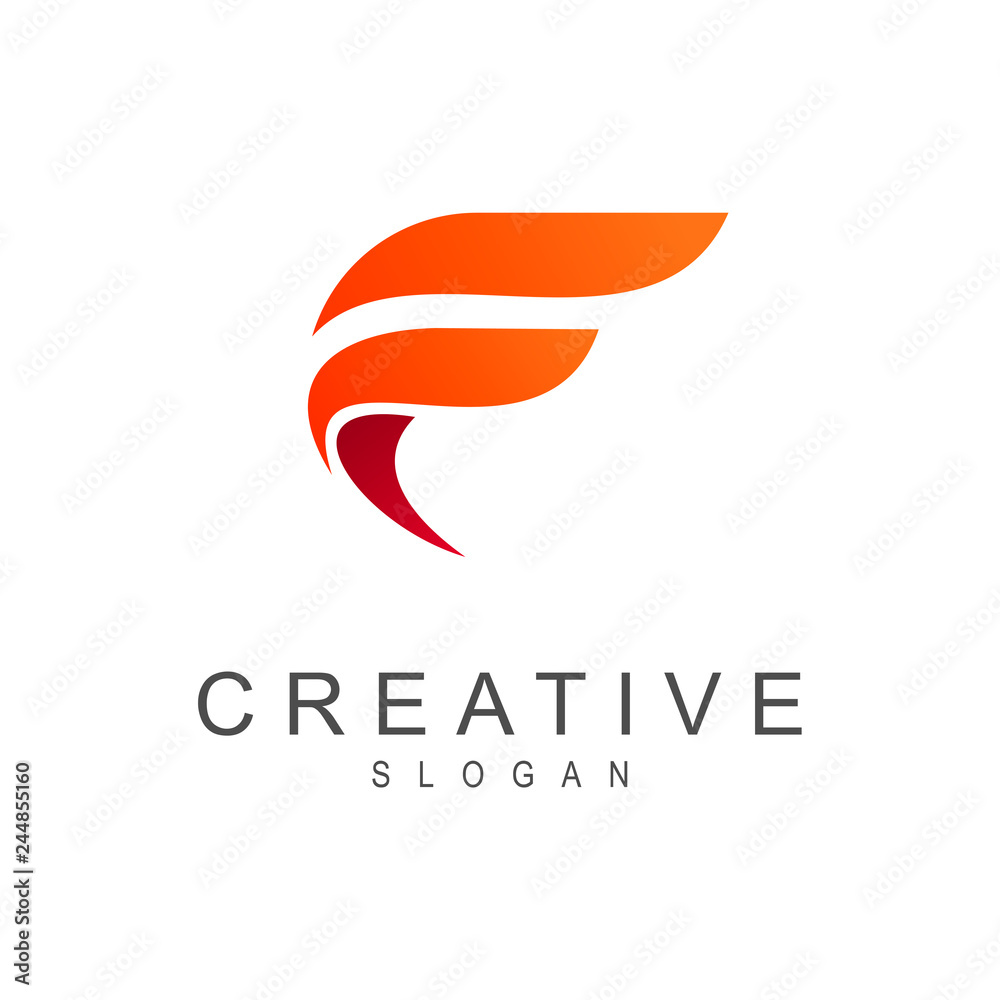 simple letter f logo Stock Vector | Adobe Stock