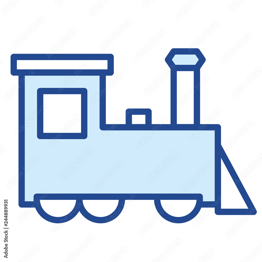 Lokomotive, Dampflok, Zug Vector Icon Illustration Stock Vector | Adobe ...