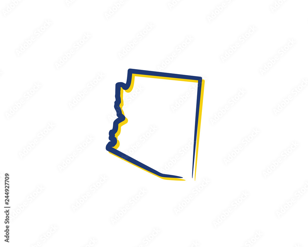 Arizona Outline Logo Icon 001 Stock Vector | Adobe Stock
