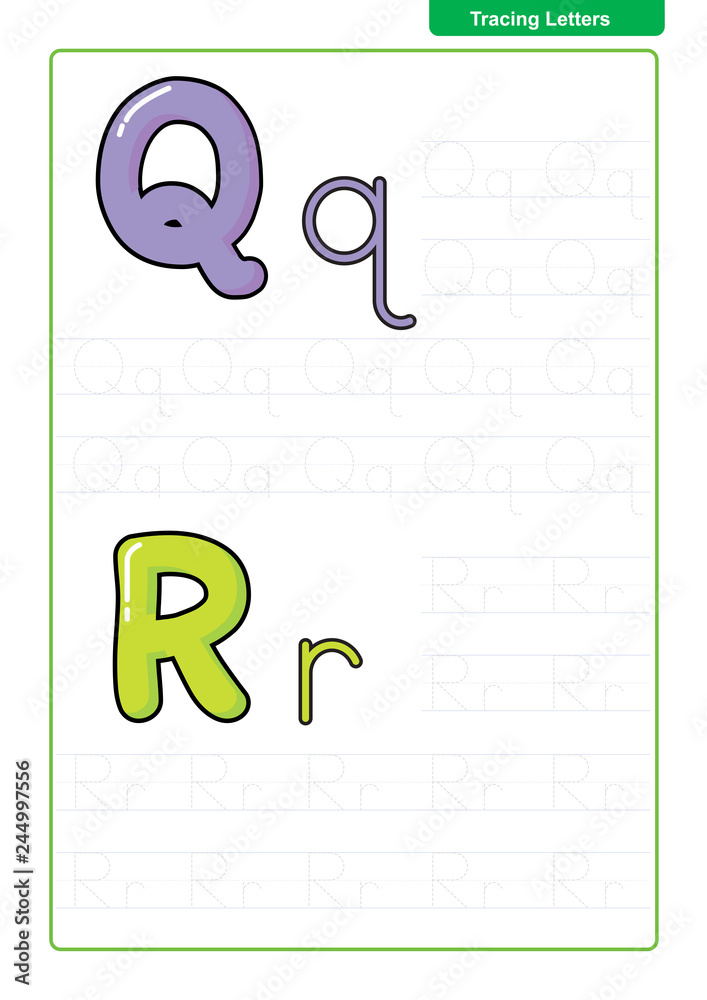 ABC Alphabet letters tracing worksheet with alphabet letters. Basic ...