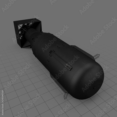 Little boy nuclear bomb Stock 3D asset | Adobe Stock