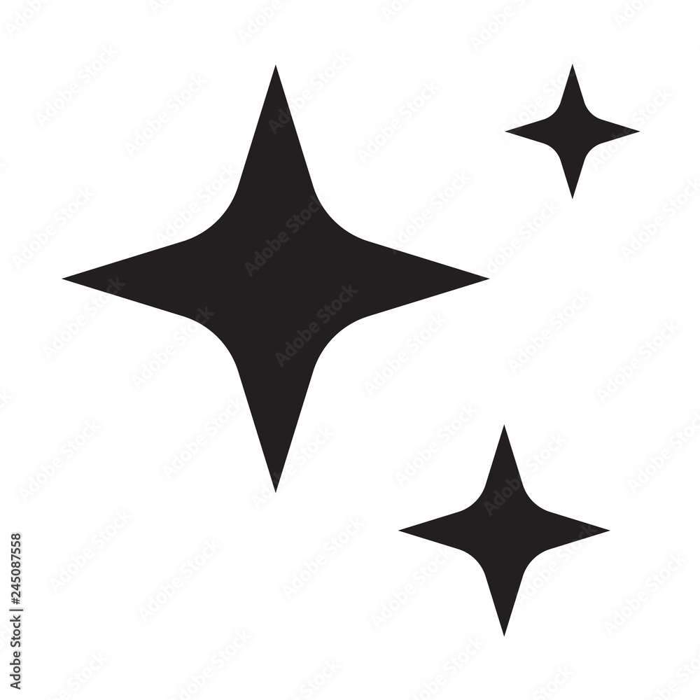 sparkles star icon on white background. flat style. sparkles star icon ...