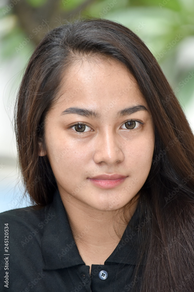Beautiful Filipina Teenage Female Portrait Stock Photo | Adobe Stock