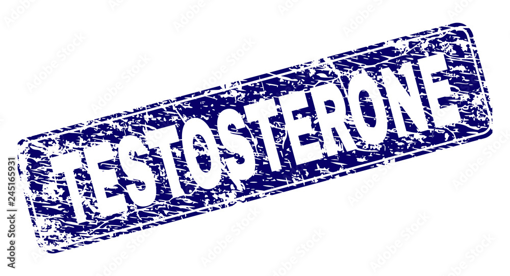 TESTOSTERONE stamp seal print with grunge texture. Seal shape is a ...