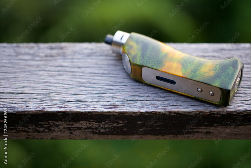 high end yellow green stabilized wood regulated box mods with ...