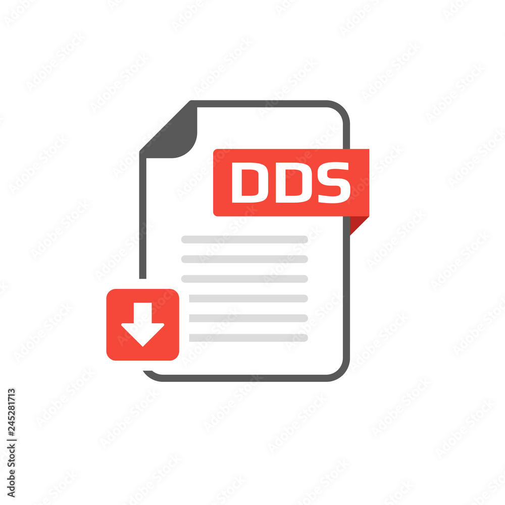 Стоковое векторное изображение «Download DDS file format, extension ...