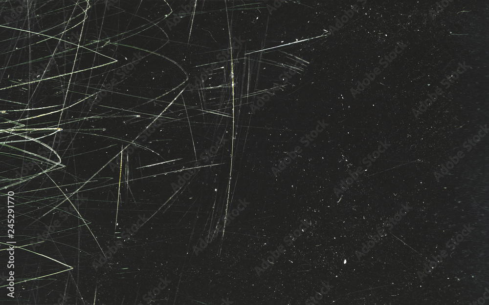 Photo Stock Scratched film texture. Many bright lines in different ...