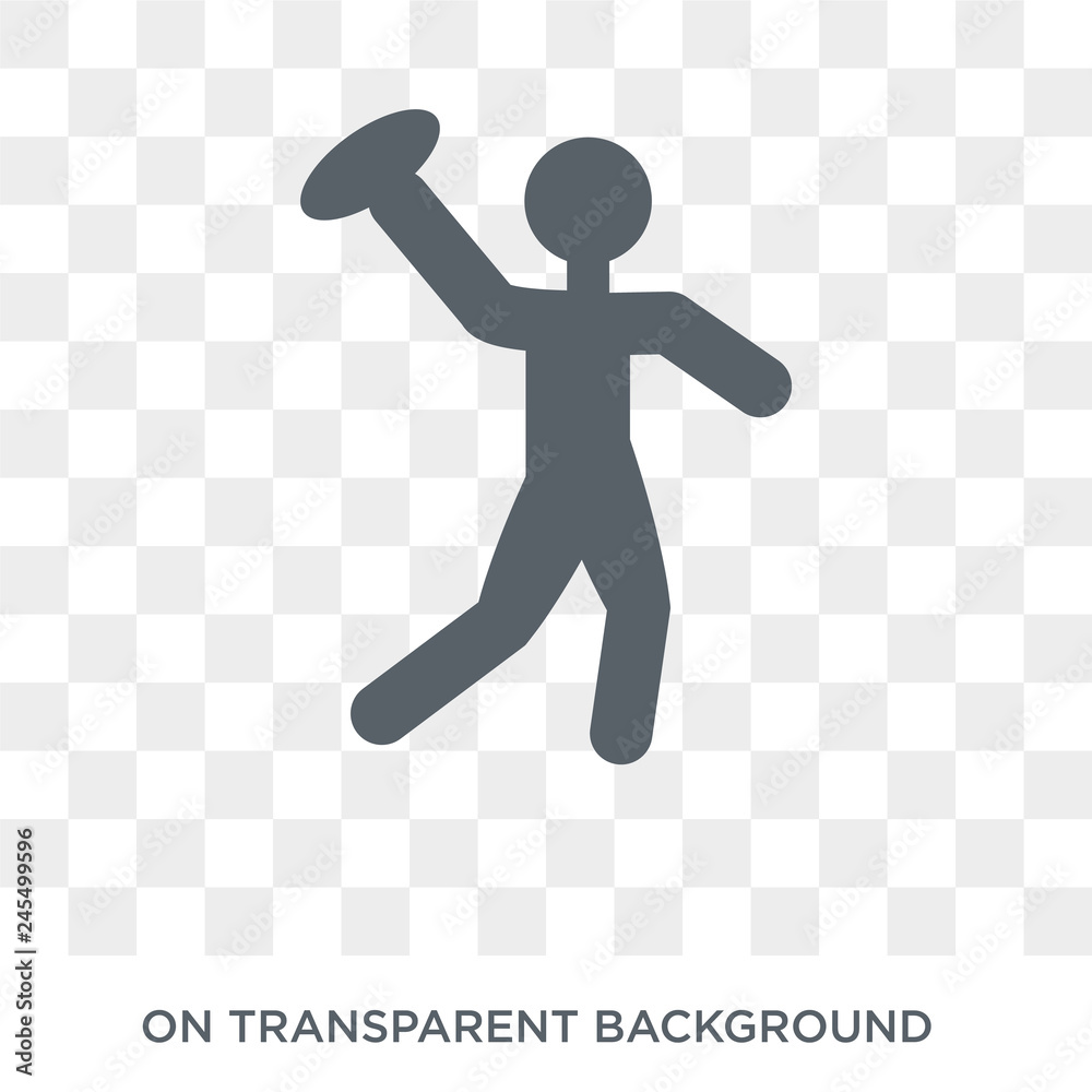 dodgeball icon. Trendy flat vector dodgeball icon on transparent ...