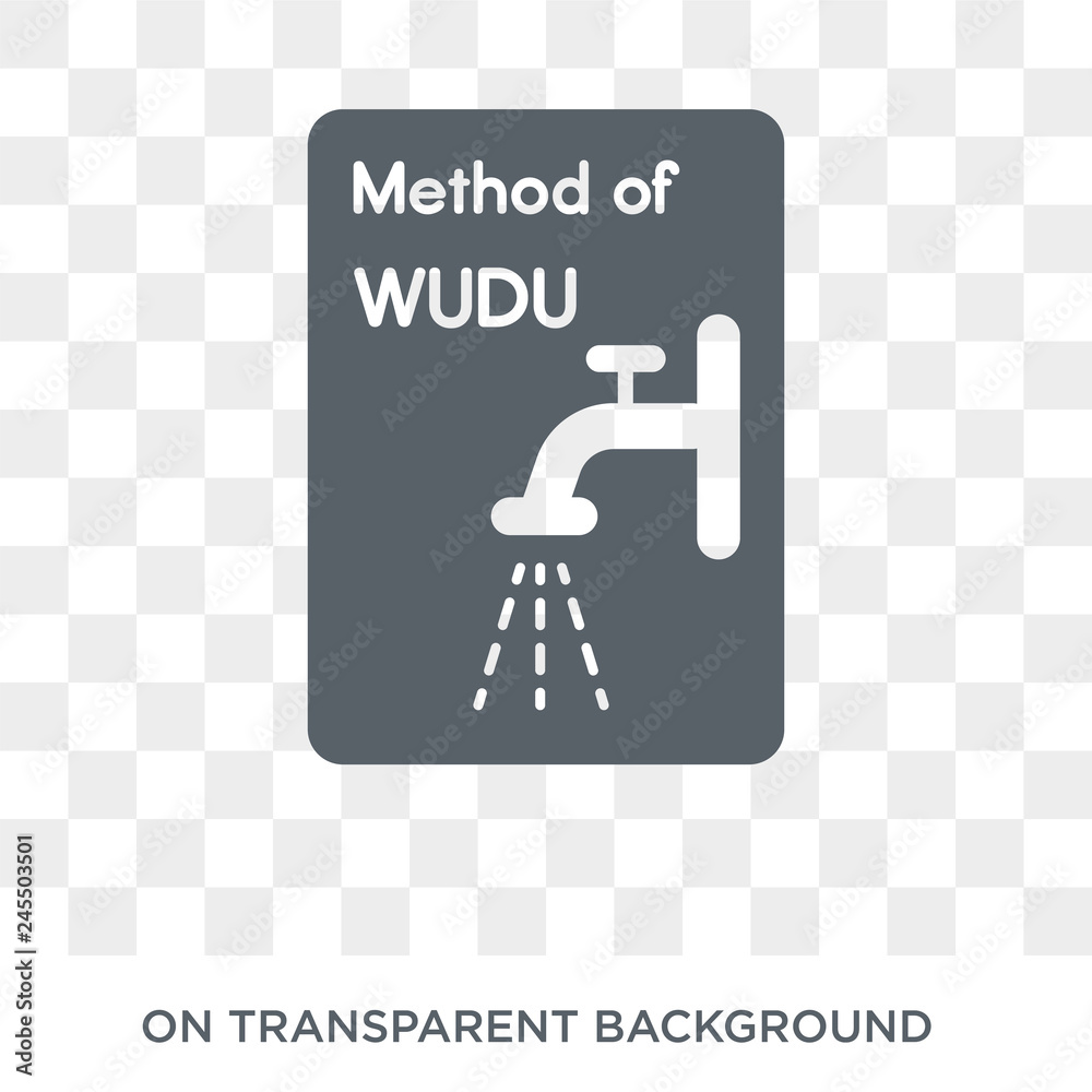 Wudu icon. Trendy flat vector Wudu icon on transparent background from ...