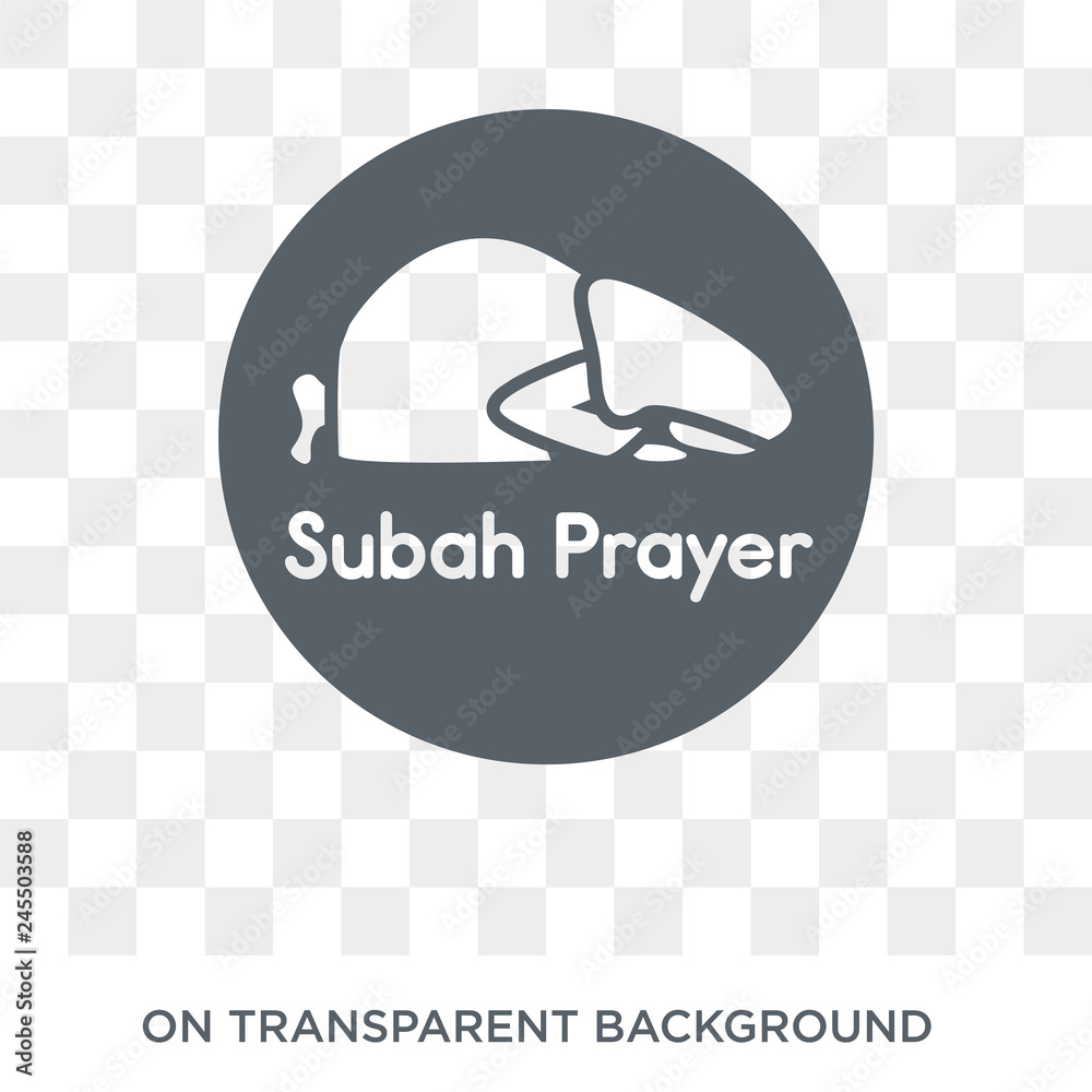 Subah Prayer icon. Trendy flat vector Subah Prayer icon on transparent ...