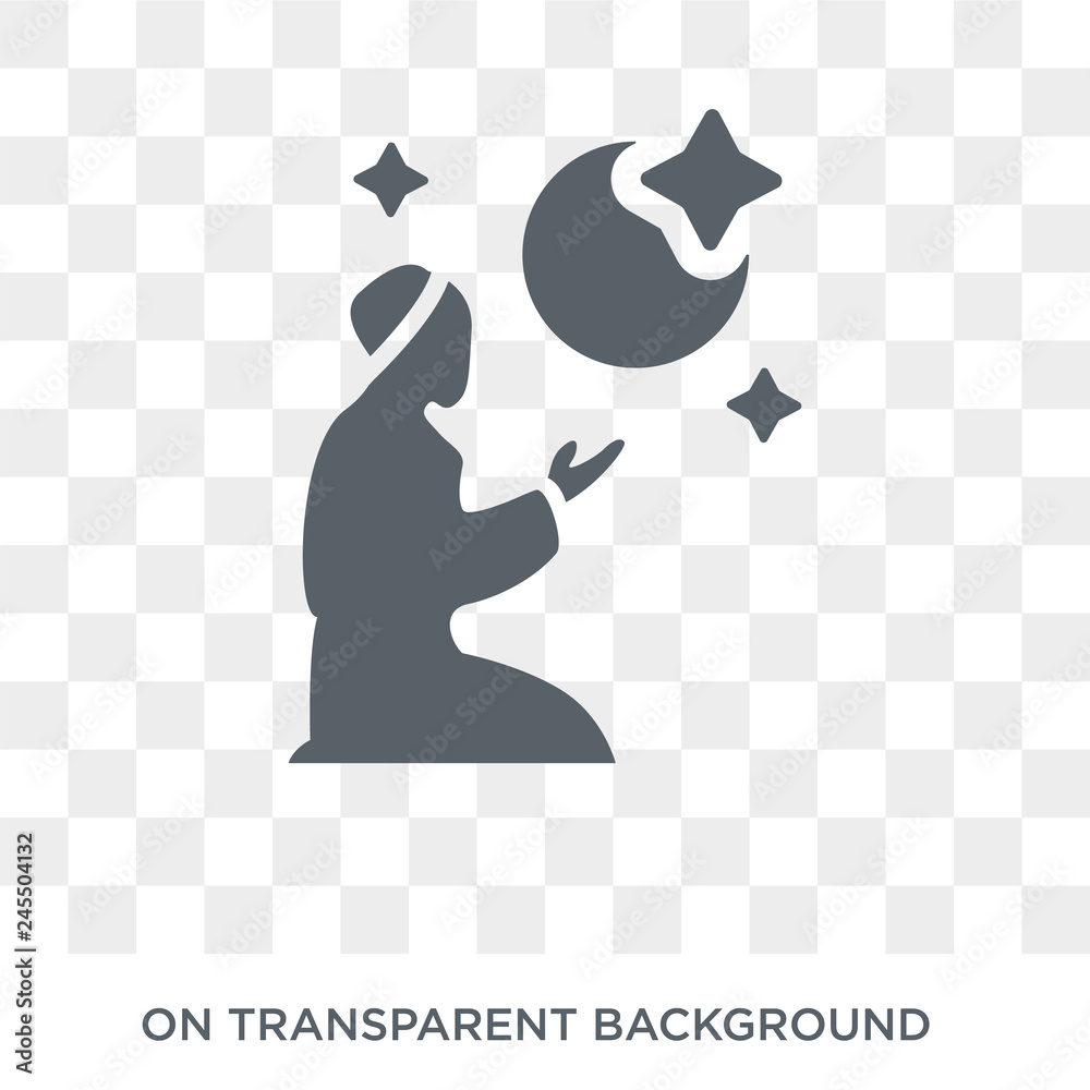 Isha icon. Trendy flat vector Isha icon on transparent background from ...