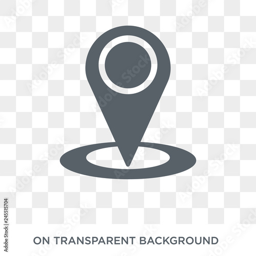 GPS Location icon. Trendy flat vector GPS Location icon on transparent ...