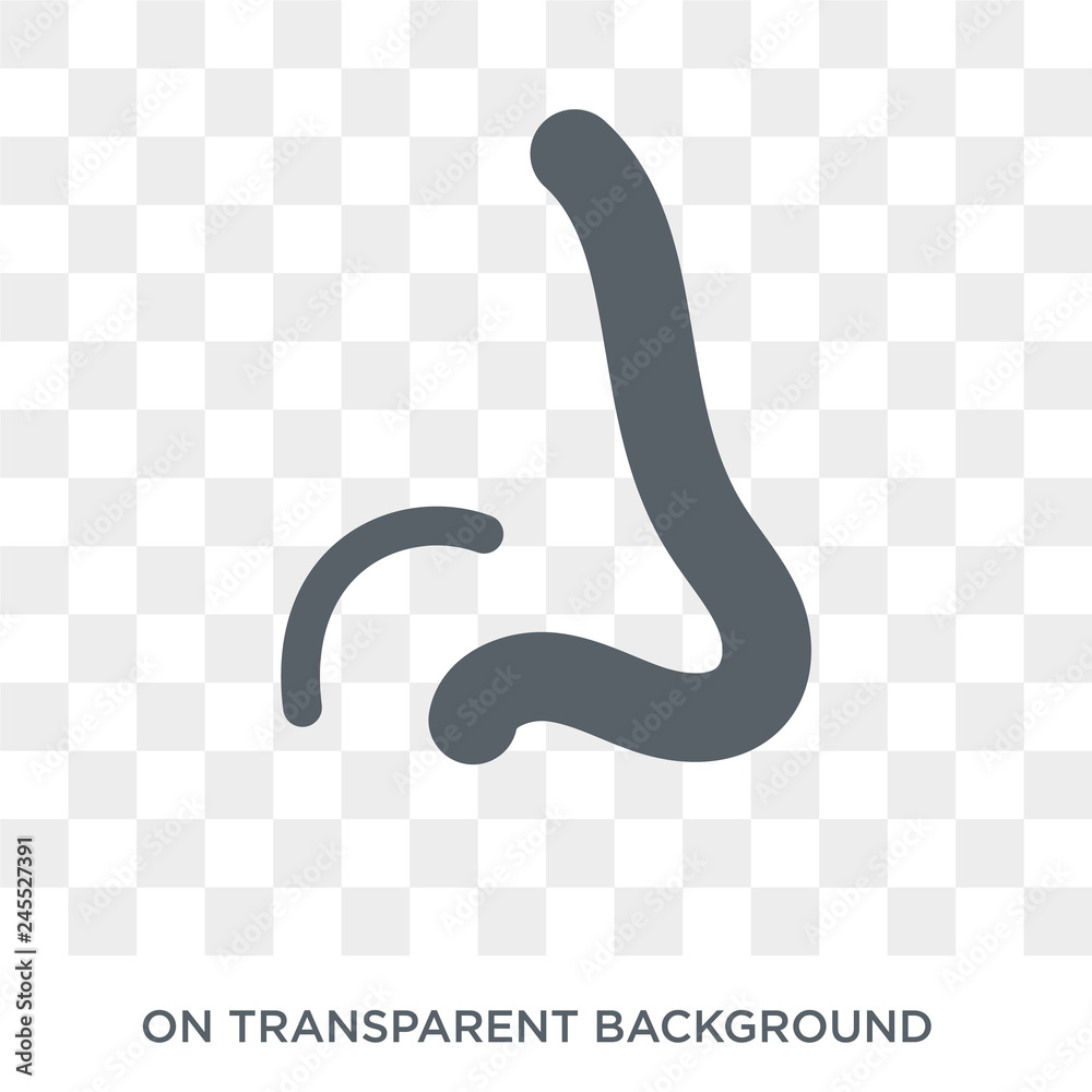 Nose Side View icon. Trendy flat vector Nose Side View icon on ...