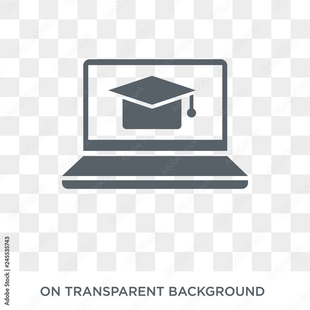 distance learning icon. Trendy flat vector distance learning icon on ...