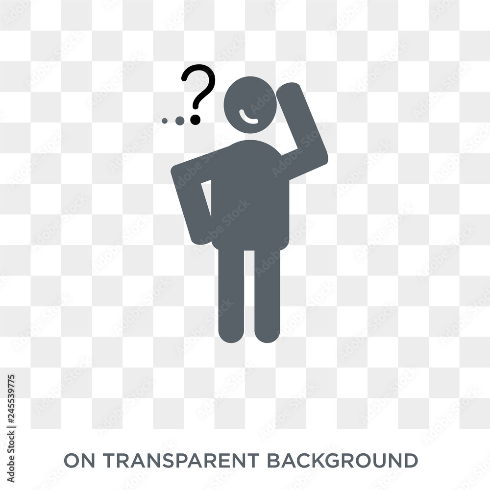 confused human icon. Trendy flat vector confused human icon on ...