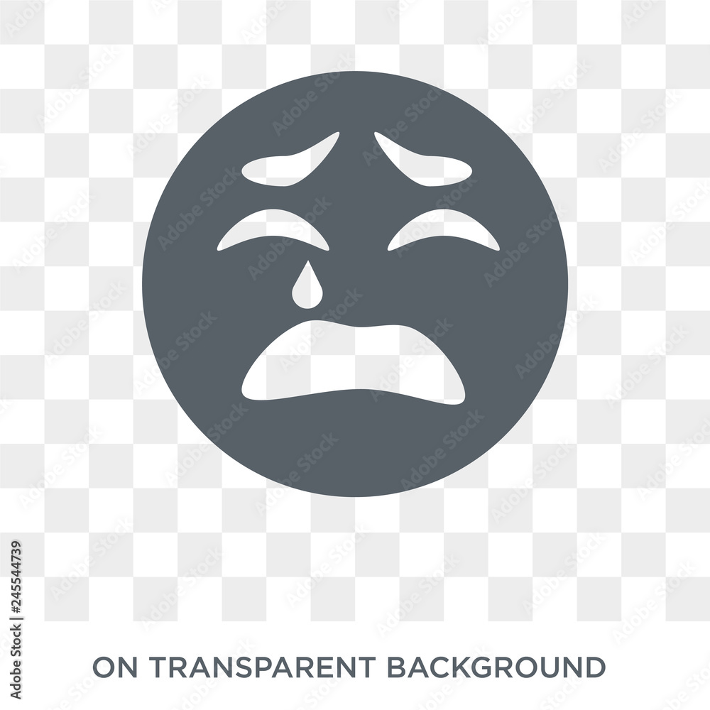 Crying emoji icon. Crying emoji design concept from Emoji collection ...
