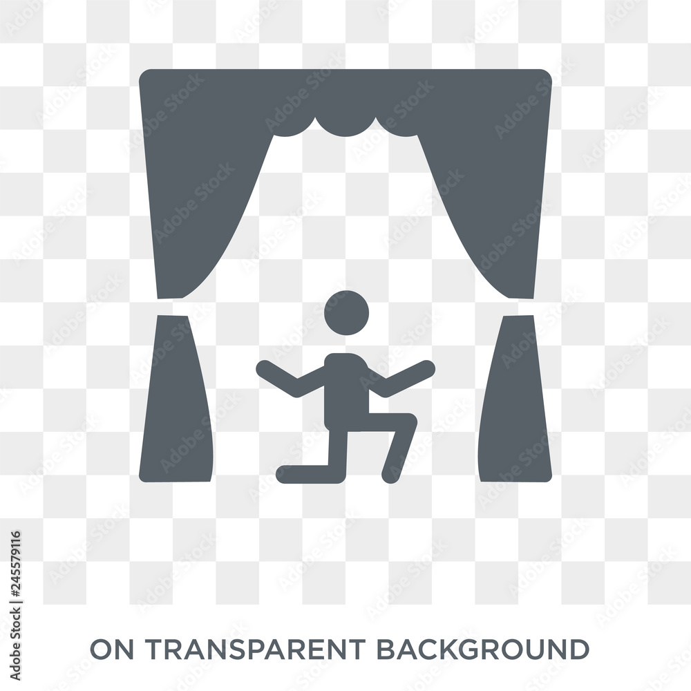Acting icon. Trendy flat vector Acting icon on transparent background ...