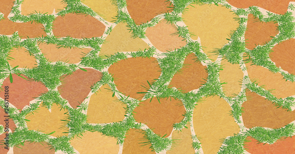 Element for landscape design, paving slabs. Pattern of masonry with ...