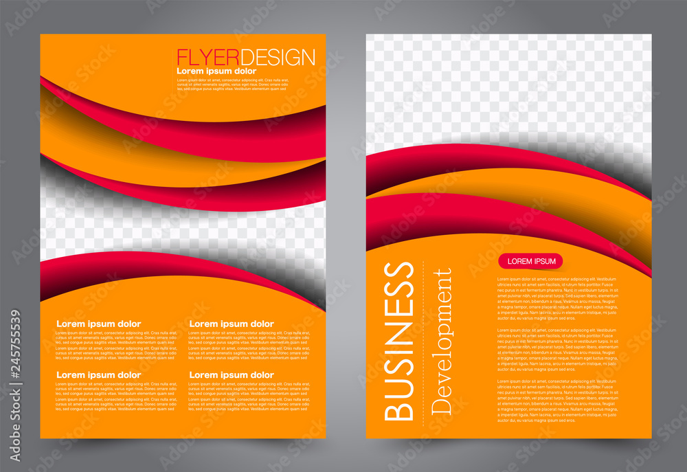 Flyer template. Brochur design for a business, education, advertisement ...