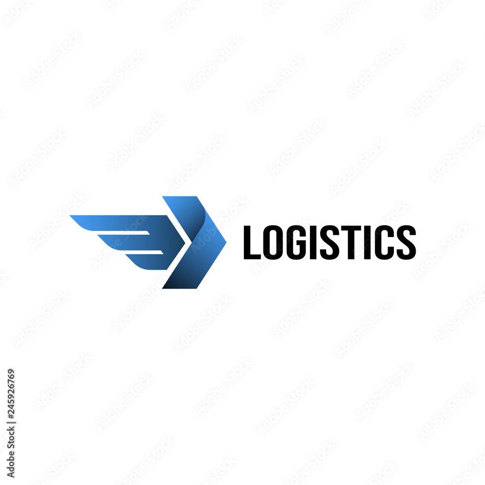 Logistics Logo Design Inspiration Stock Vector | Adobe Stock