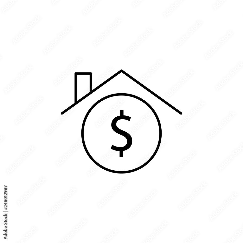 house, home, dollar icon. Element of finance illustration. Signs and ...