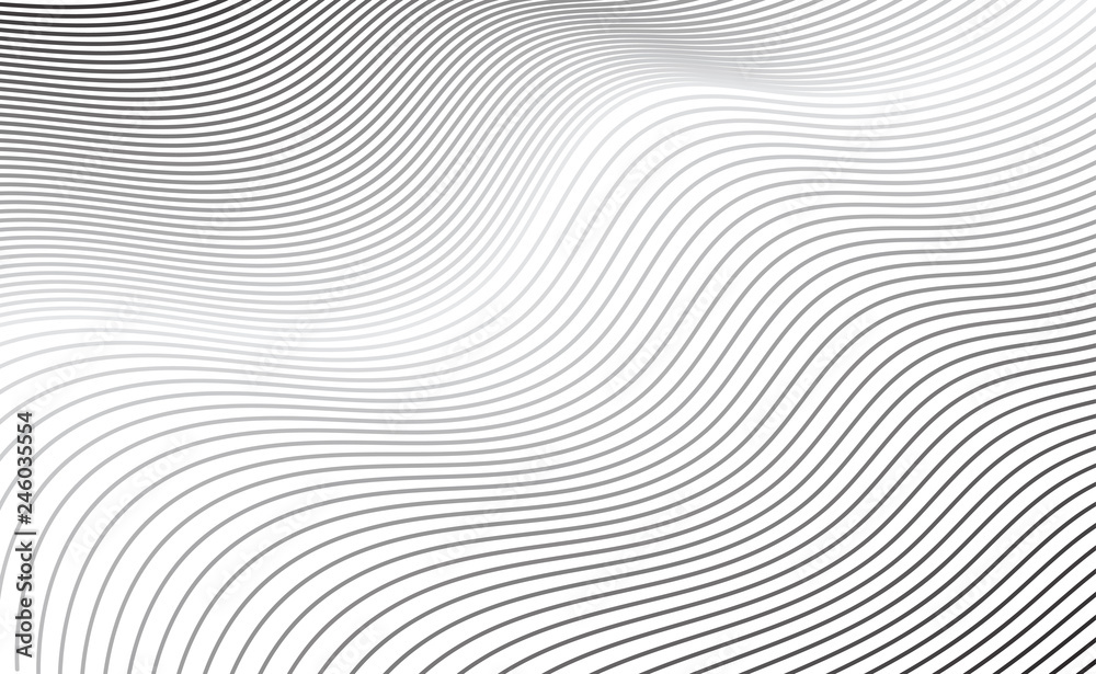 Abstract Diagonal Curve Line Texture or Grey Lined Pattern Stock Vector ...
